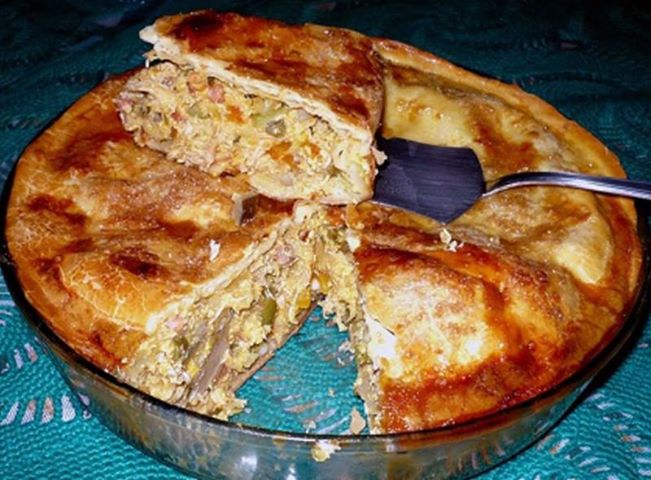 Pastelão de legumes e frango - Veja a Receita: