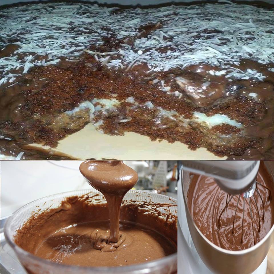 Bolo de Chocolate com Cobertura de Chocolate e Recheio de Coco - Veja a ...