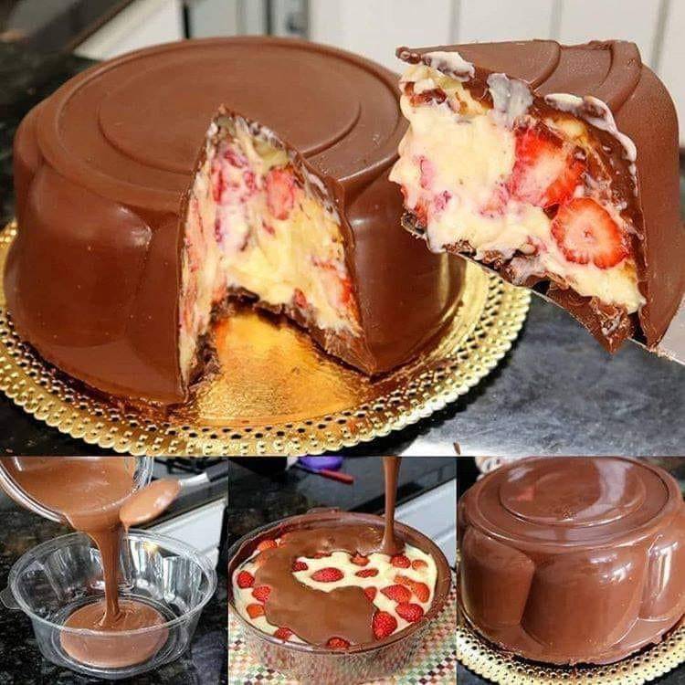 Bombom Gigante de Morango - Veja a Receita: