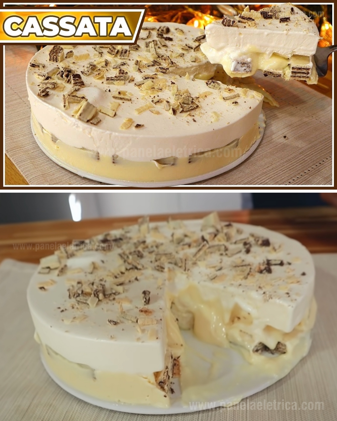Cassata Simples E Prática Feita Com Chocolate Bis Branco Uma Delícia Veja A Receita