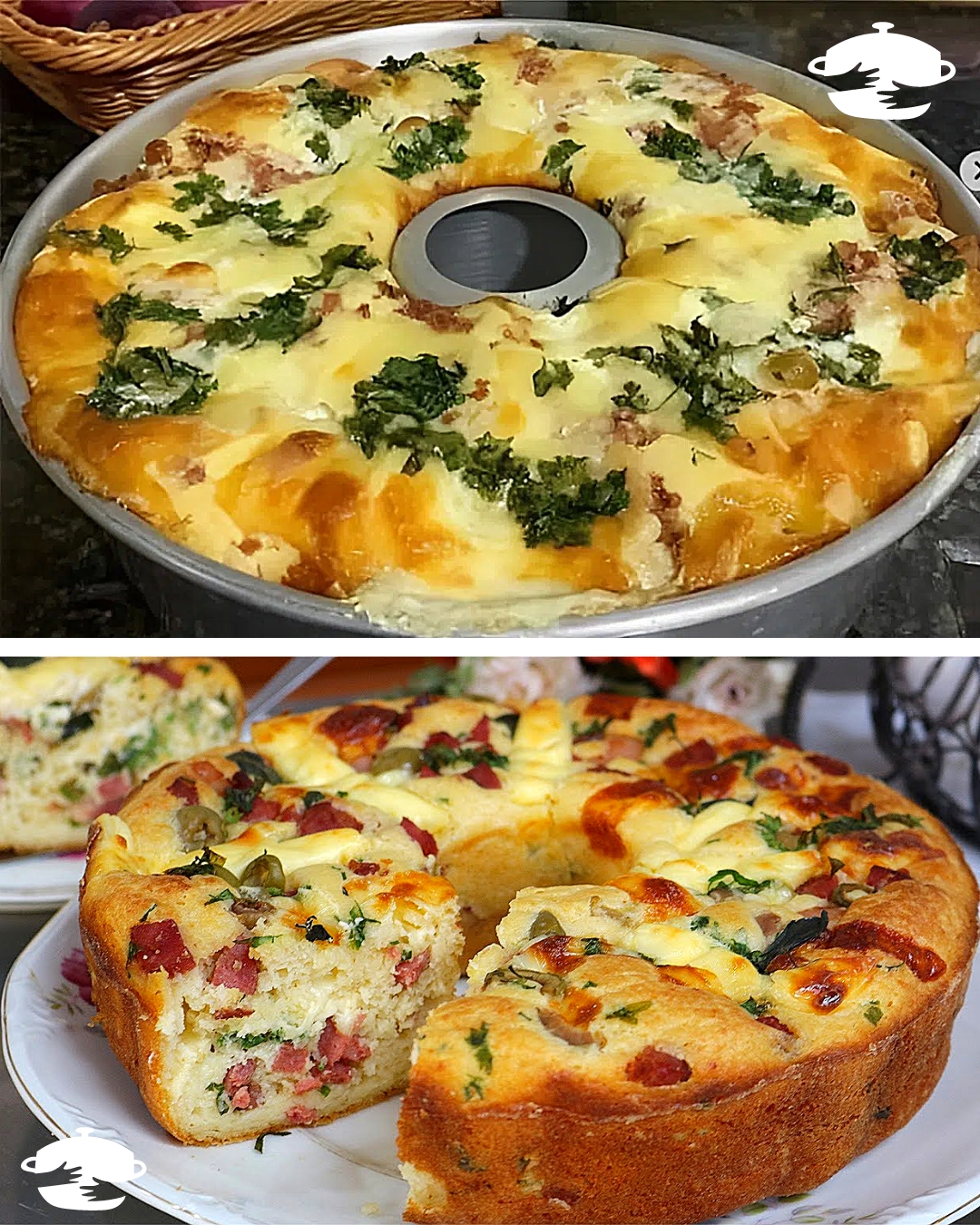 Torta de liquidificador salgada recheada muito fácil é só bater os ...