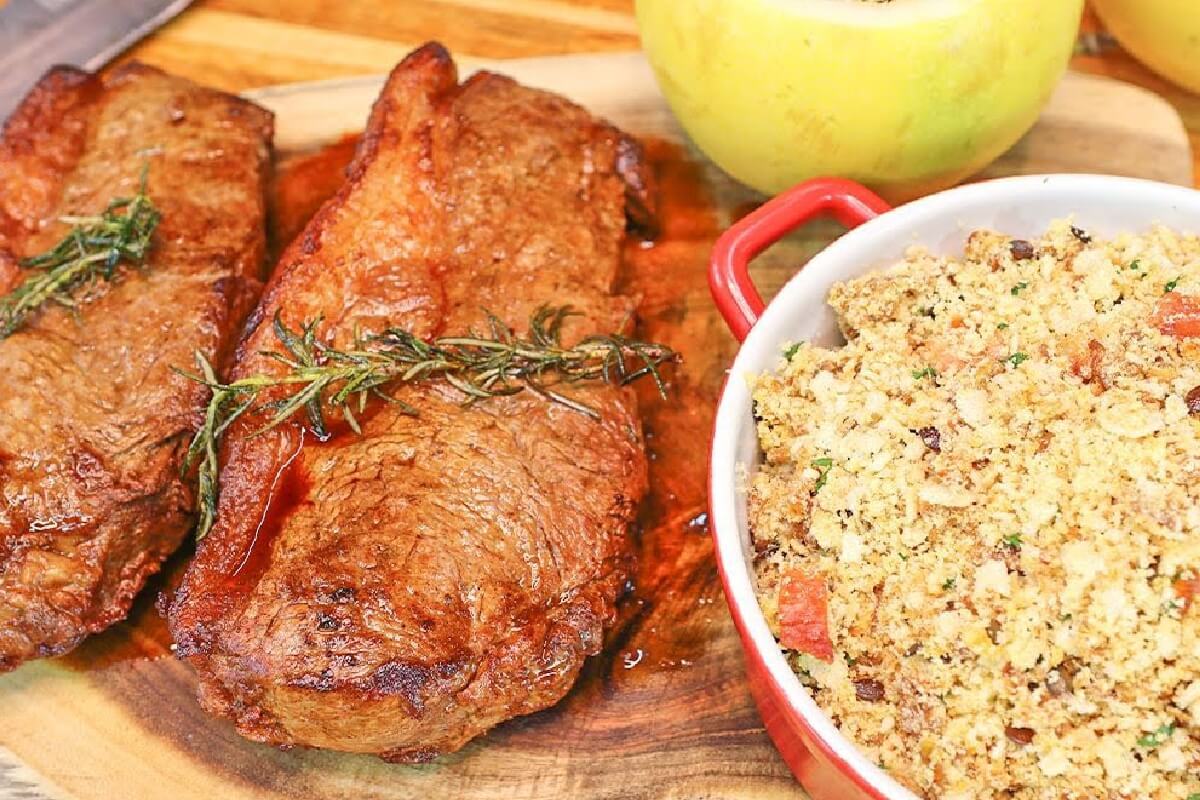 Contra filé com farofa de maracujá um prato que pega todo mundo de ...