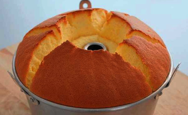 Bolo chiffon, receita tradicional no Japão, sem farinha de trigo, muito ...